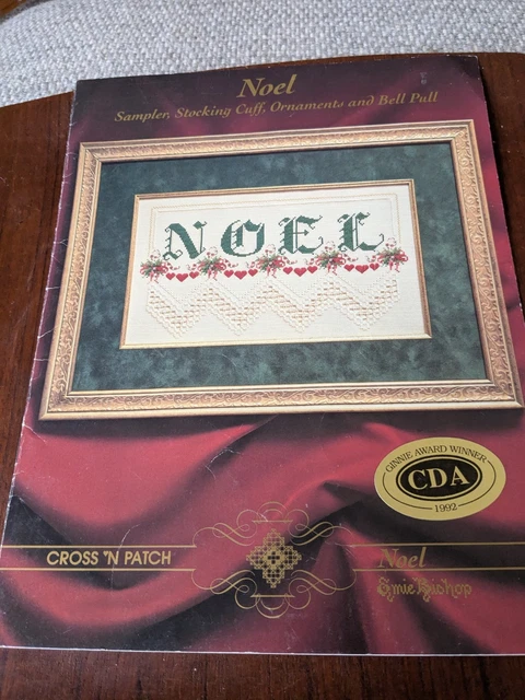 RARE CROSS STITCH hardanger charts only Emie Bishop Cross 'n Patch Noel ...