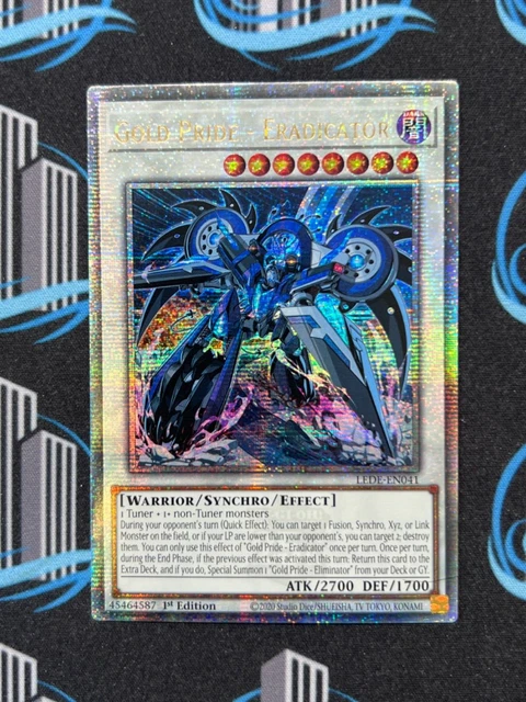 YUGIOH LEDE-EN041 GOLD Pride - Eradicator Quarter Century Secret Rare 1st Ed NM £19.95 - PicClick UK