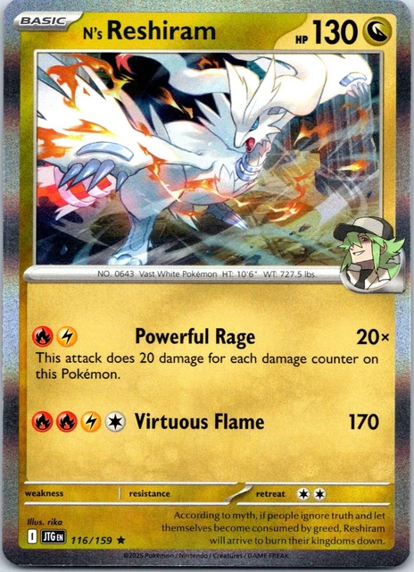 N'S RESHIRAM - Rare SV09: Journey Together 116/159 NM $3.20 - PicClick AU