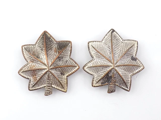 ORIGINAL PRE-WWII US Army Lt. Colonel Collar Insignia Set Meyer Metal £ ...
