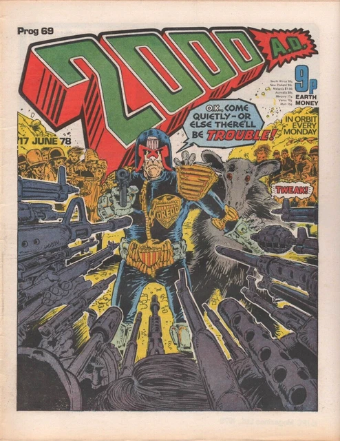 2000 AD PROG No 69 - 17th June 1978 BRIAN BOLLAND JUDGE DREDD CURSED ...