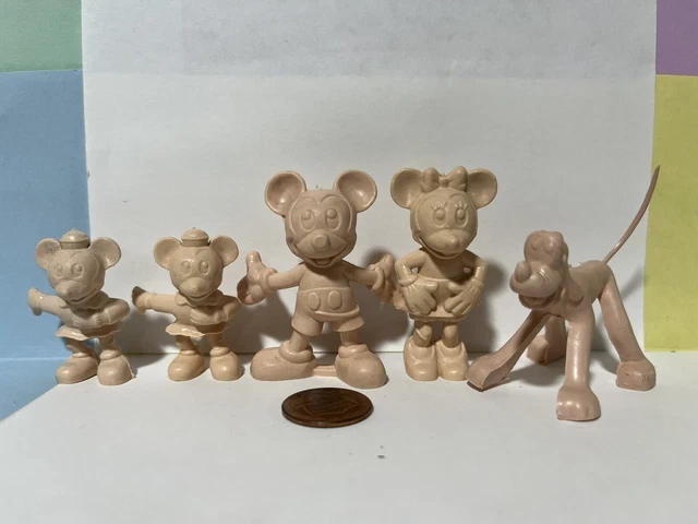 MARX MICKEY MOUSE characters Walt Disney Television Playhouse plastic ...