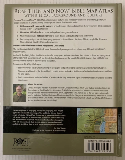 ROSE THEN AND Now Bible Map Atlas: With Biblical Background and Culture ...