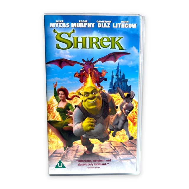 SHREK UK PAL VHS VIDEO 2001 Mike Myers Eddie Murphy Cameron Diaz John ...