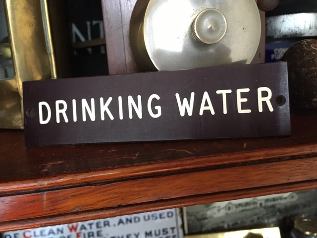 VINTAGE RARE ASYLUM Bakelite Sign “DRINKING WATER” £90.00 - PicClick UK