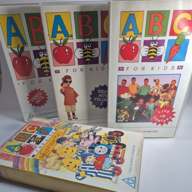 1993 ABC FOR Kids ‘Live In Concert’ - VHS 4 Video Bundle $29.99 ...