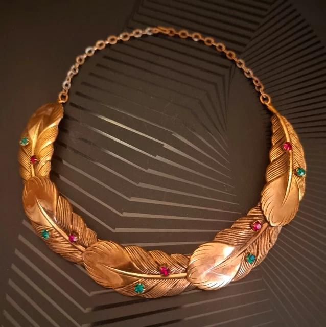 JEAN SCHLUMBERGER FOR Elsa SCHIAPARELLI Collier Vintage 1936 Fr. pièce ...