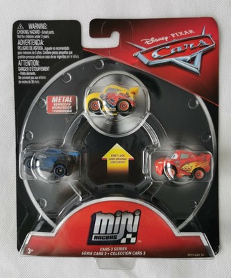 DISNEY PIXAR CARS Mini Racers Rust-Eze, Lightning McQueen & Jackson ...