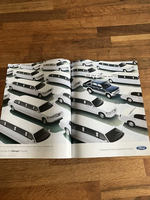ORIGINAL FORD RANGER Thunder Magazine Advert Poster A3 Retro Man Cave ...