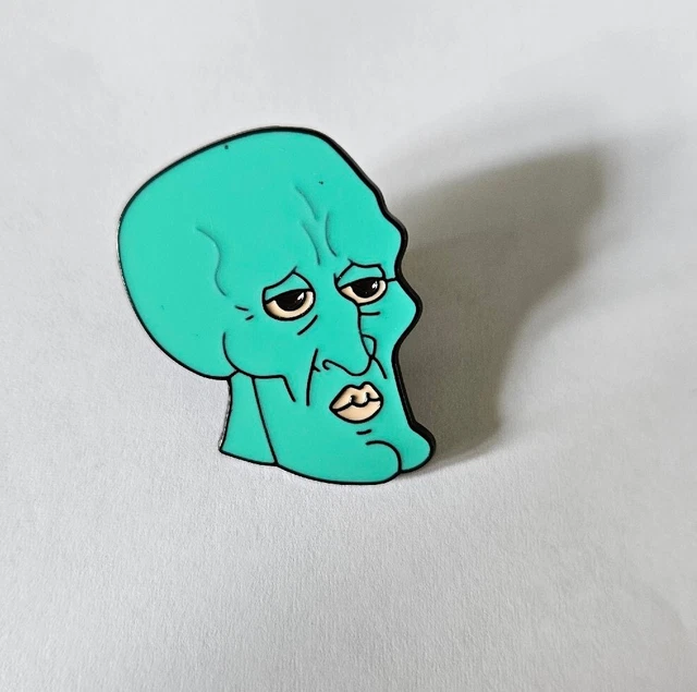 SPONGEBOB SQUAREPANTS PIN - Handsome Squidward Meme Enamel Badge - UK ...