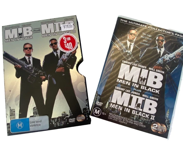 MIB MEN IN BLACK 1 + 2 DVD Ultimate Collector's Pack - Rare Metal Case ...