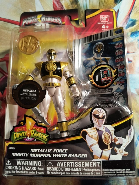 POWER RANGERS MEGA Force Metallic Force Mighty Morphin White Ranger $75 ...