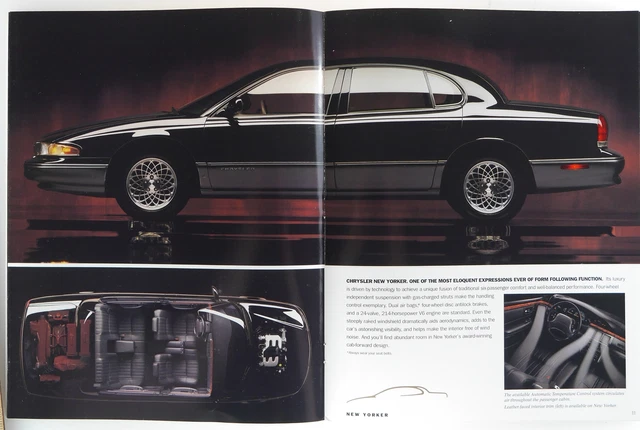 1995 CHRYSLER LINEUP Dealer Sales Brochure NOS Catalog LHS LeBaron ...