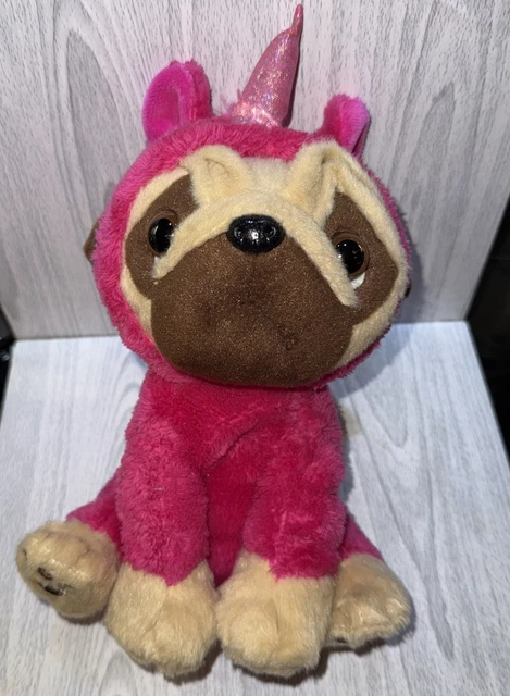 KEEL TOYS PUGSLEY Pink Unicorn Pug Plush Teddy Toy 8” Kids Child Dog ...