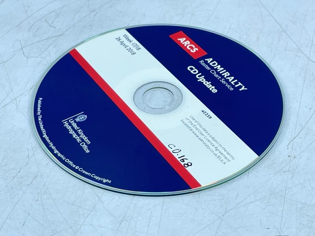 ADMIRALTY ARCS CD Update Raster Chart Digital Official Maritime 17/18 ...