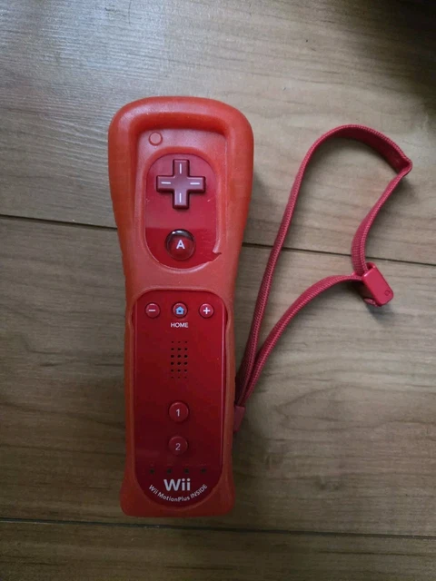 NINTENDO WII REMOTE Plus Motion Controller OEM - Red With Cover $40.00 ...