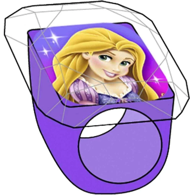 DISNEY TANGLED PRINCESS Rapunzel Sparkle Party Favor Plastic Container ...