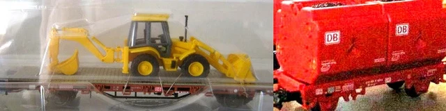 KIBRI H0 BAGGER JCB DB AG BAUZUG Wagen NEU 26260 47705 zu Roco 52468 ...