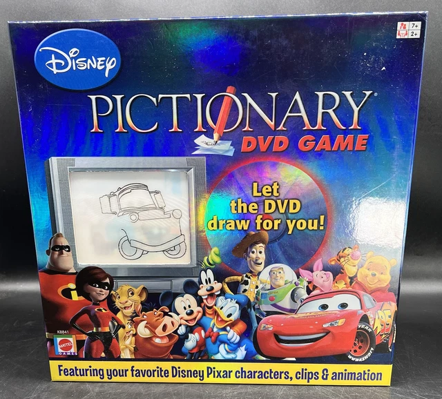 DISNEY PICTIONARY DVD Game Matel Games Pixar Characters Animation New ...