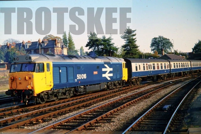 35MM SLIDE BR British Rail Diesel Loco Class 50 50016 Hereford 1985 ...
