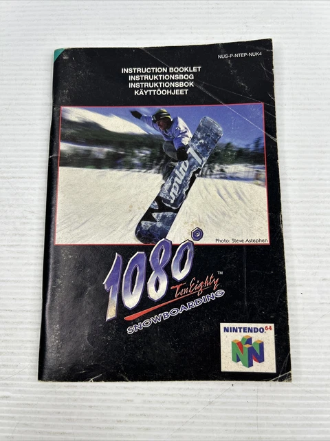 1080 SNOWBOARDING TEN Eighty Instruction Booklet/Manual Nintendo 64 N64, PAL UK $10.00 - PicClick AU