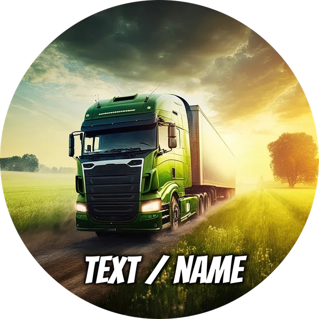 TRUCK LORRY CAKE Topper Party Decoration Edible Birthday Custom ...