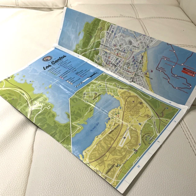 MAPPA POSTER GRAND Theft Auto V Gta 5 Ps4 Ps3 Ps5 Xbox Sony Originale ...