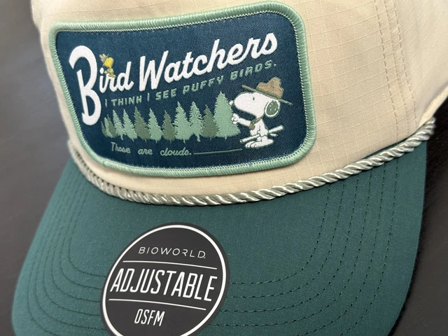 PEANUTS SNOOPY BIRD Watchers Bioworld Adjustable Baseball Cap Hat OSFM ...