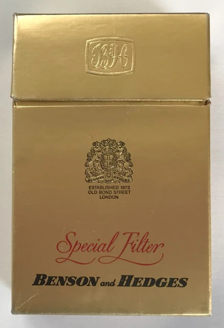 BENSON AND HEDGES SPECIAl FILTER Card Cigarette Packet (empty 20 pack ...