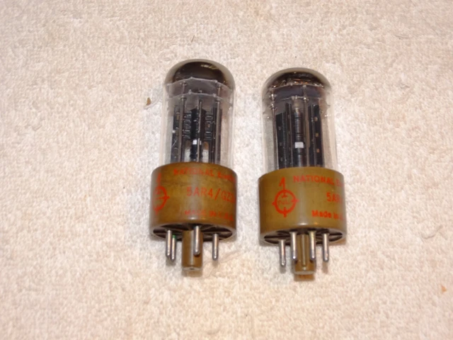 2 X 5AR4/GZ34 Bendix Tubes*Testing Very Strong*Black Plates*3-Mica* £ ...
