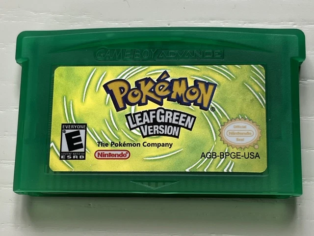 POKÉMON LEAF GREEN Version Game Boy Advance Cartridge Region Free ...