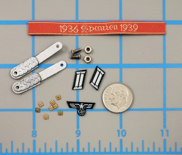 TOYS CITY WWII German shoulder boards pips collar tabs eagle 1/6 scale ...