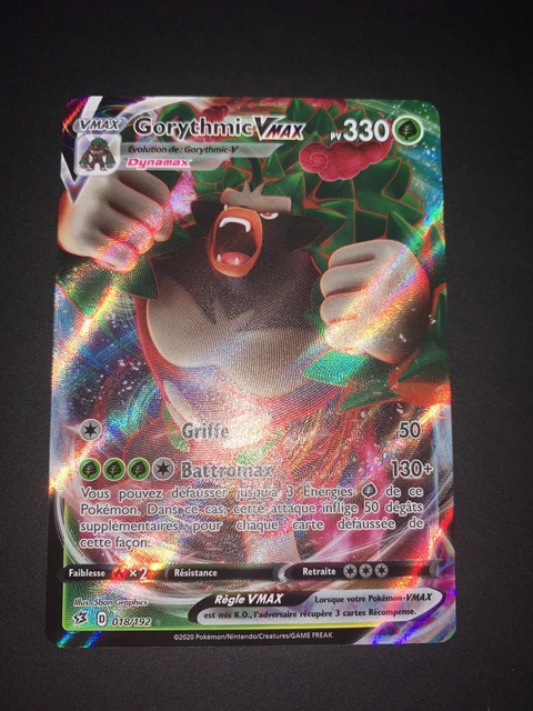 CARTE POKEMON ULTRA Rare - Gorythmic VMAX 018/192 Clash Des Rebelles ...