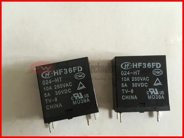 HF36FD/024-HT INTERMEDIATE POWER Relay 24VDC 10A x 10pcs £6.59 - PicClick UK