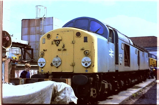 35MM RAILWAY COLOUR Negative Class 40 006 in Crewe Works £1.75 ...