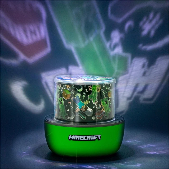 MINECRAFT PROJECTION NIGHT Light Colour Phasing Creeper Lamp NEW Boxed ...