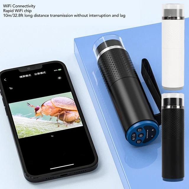 MICROSCOPIO DIGITALE WIRELESS 50X-1000X ingrandimento WiFi HD SLS ...