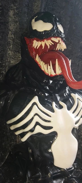 LIFE SIZE VENOM Marvel Villian Spiderman Action Horror Movie Bust Prop ...