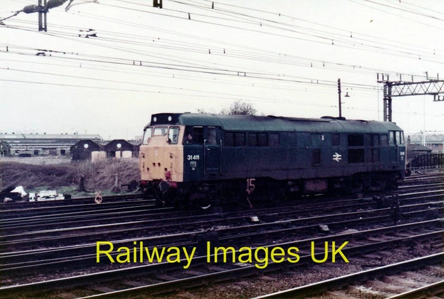 RAILWAY PHOTO - 31411 Stratford Class 31 BR Blue 29/3/1981 £2.00 ...