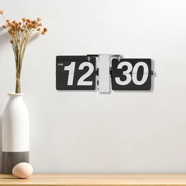 MODERN LARGE RETRO Flip Clock No Case Wall Mantel Table Modern Designer ...