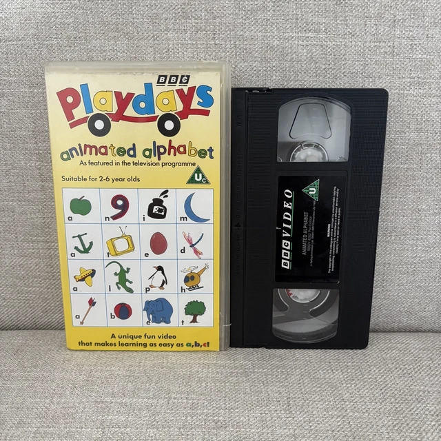 PLAYDAYS ANIMATED ALPHABET - Bbc Vhs Video - Vintage / Childrens £10.78 ...