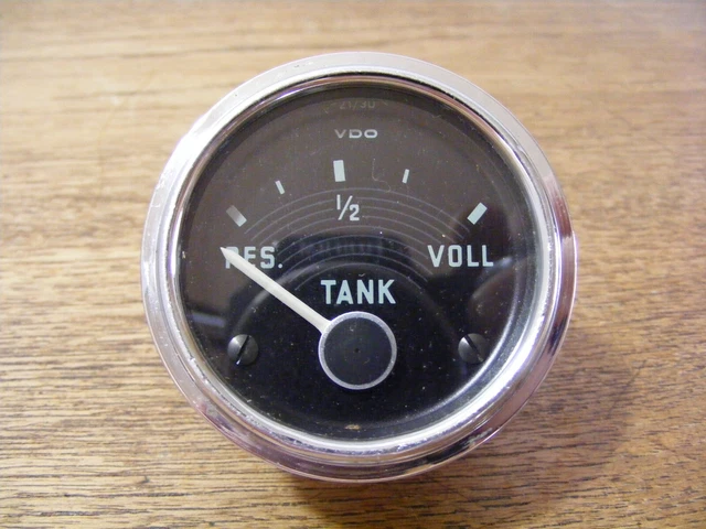 VDO VW KARMANN Ghia Typ14 Tankanzeige Gauge 6V Nadelstreifen Oldtimer ...
