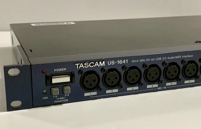 TASCAM US-1641 96K/24-BIT USB 2.0 Rackmount Audio/MIDI Interface W ...