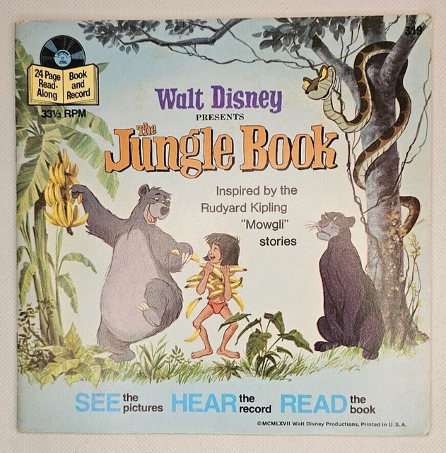 WALT DISNEY PRESENTS The Jungle Book Book And Record *Without Record* £ ...