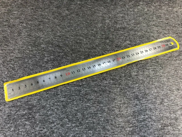 30CM 12 INCH Dawn STAINLESS STEEL METAL RULER RULE PRECISION DOUBLE ...