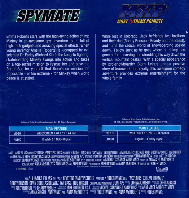 Spymate Mxp Most Extreme Primate Robby Benson New Double Feature Dvd 899 Picclick Ca