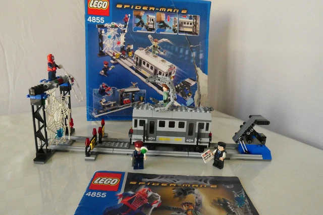 LEGO 4855 SPIDER-MAN'S 2 Train Rescue avec sa boite SPIDERMAN EUR 135 ...