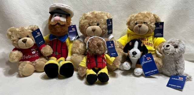 RNLI : OFFICIAL Lifeboat 7 x Soft Plush Toy Figures Collection - Rare ...