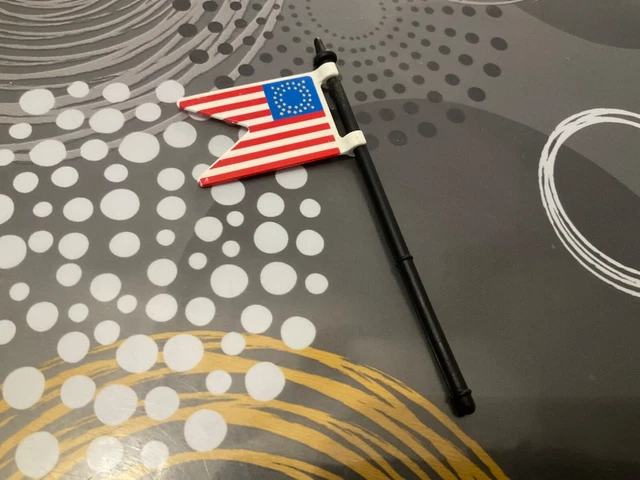 PLAYMOBIL ACCESSOIRE : Drapeau Armée Château Pirate Américain ref460 ...