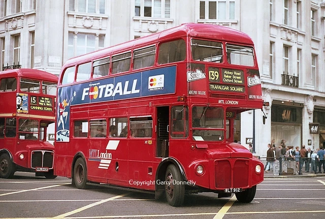 BUS PHOTO - Mtl London Aec Routemaster Bus Wlt 912 £0.90 - PicClick UK